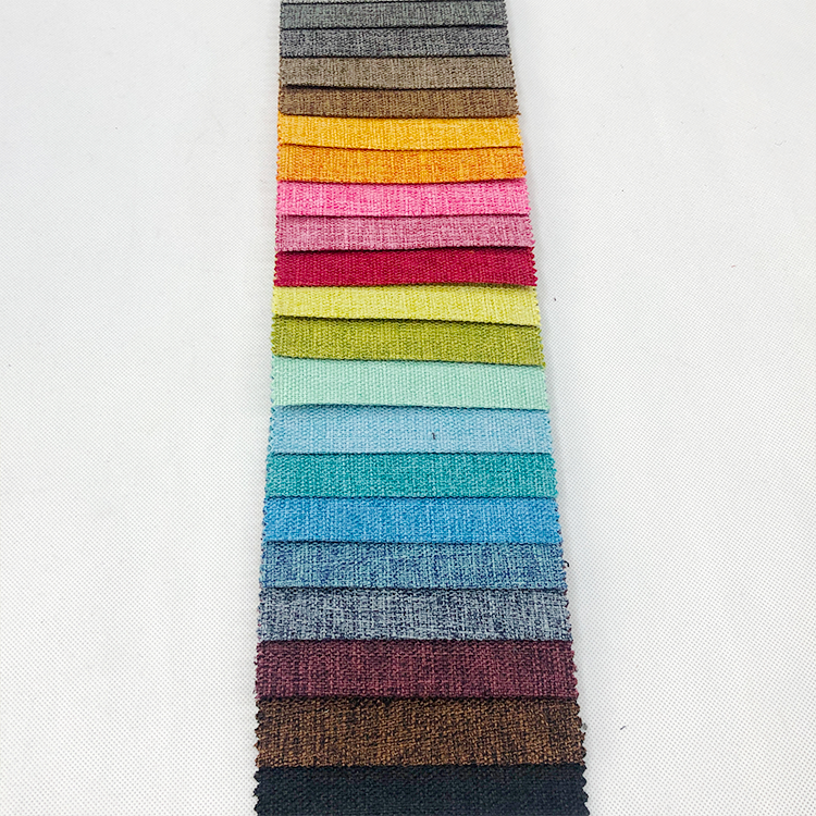 Cheapest Factory price Low moq coated yarn dyed linen look fabrics for ...